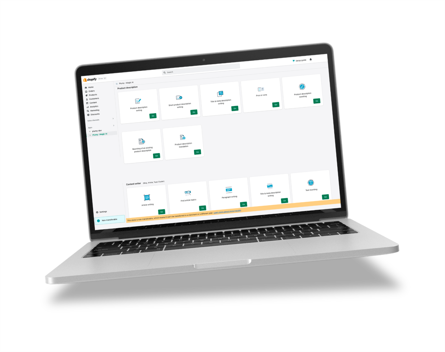 Plumy: The Best AI App for your Shopify Store